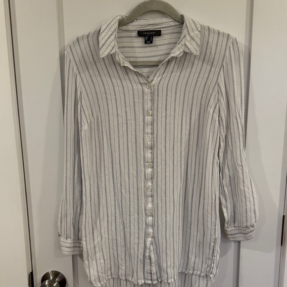 Primark | Tops | Primark White Striped Womens Top | Poshmark